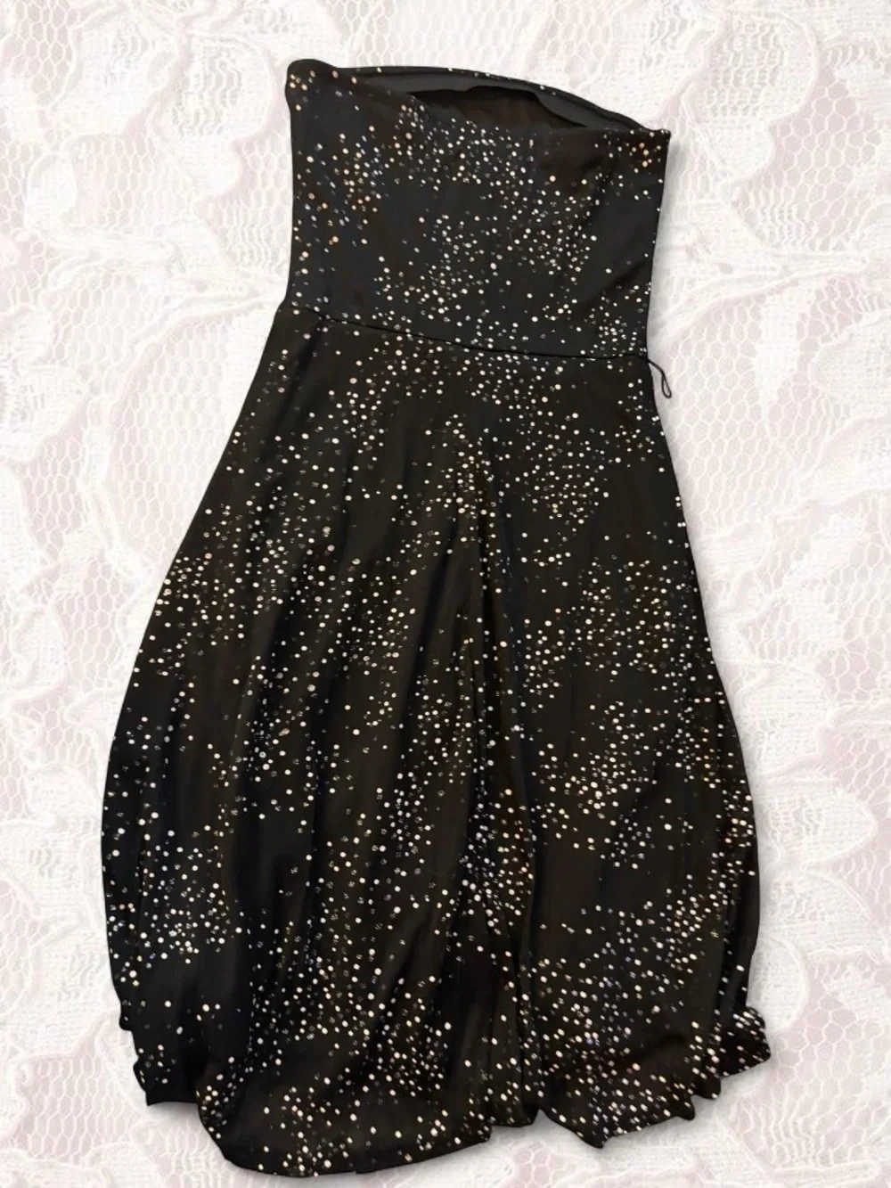 My Michelle | Dresses | My Michelle Black Strapless Dress With Silver ...